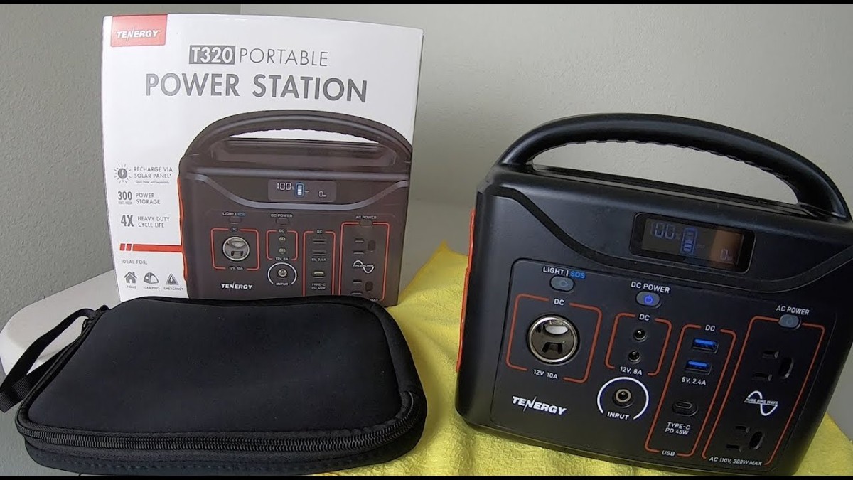 Tenergy T320 Portable Power Station 300Wh, 110V/200W (Surge 400W ...
